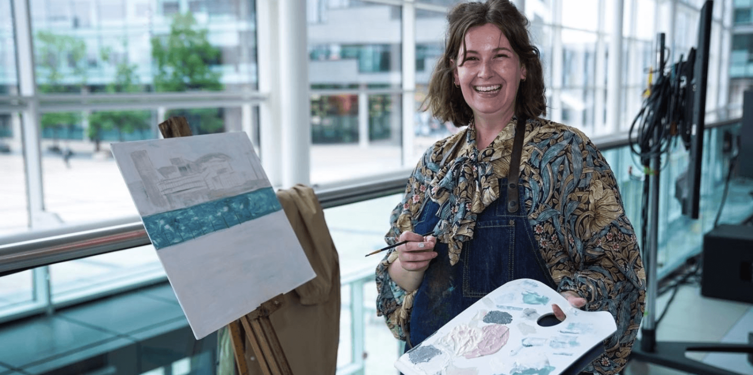 Lowry by the Lowry with local Salford artist and Goggleboxer Helena ...