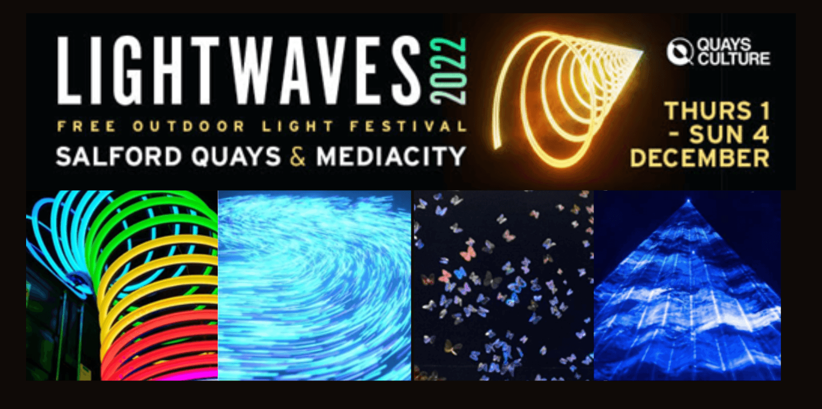 Lightwaves returns to Salford Quays with a free, immersive light festival to brighten dark ...